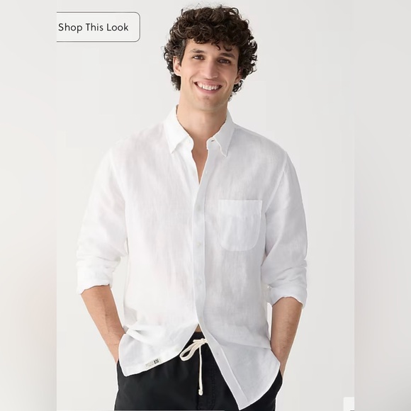 J. Crew | Shirts | J Crew Nwt Slim Untucked Baird Mcnutt Irish Linen Shirt In White | Poshmark
